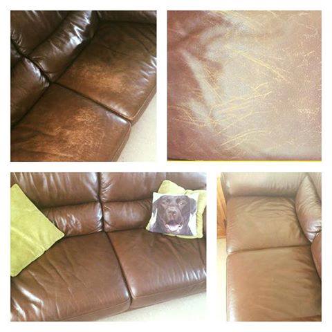 Restoring Colour To A Faded Leather Sofa